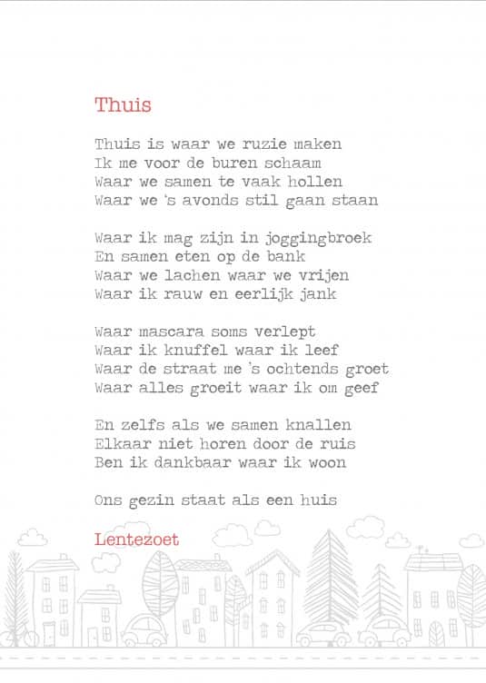 Thuis, gedicht door Lentezoet, plek vol herinneringen - liefsvanlauren.nl