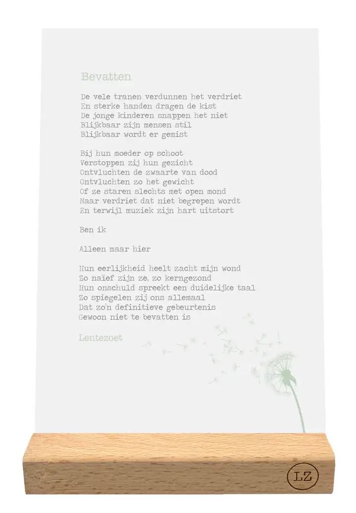Gedicht Bevatten over afscheid en verdriet - liefsvanlauren.nl