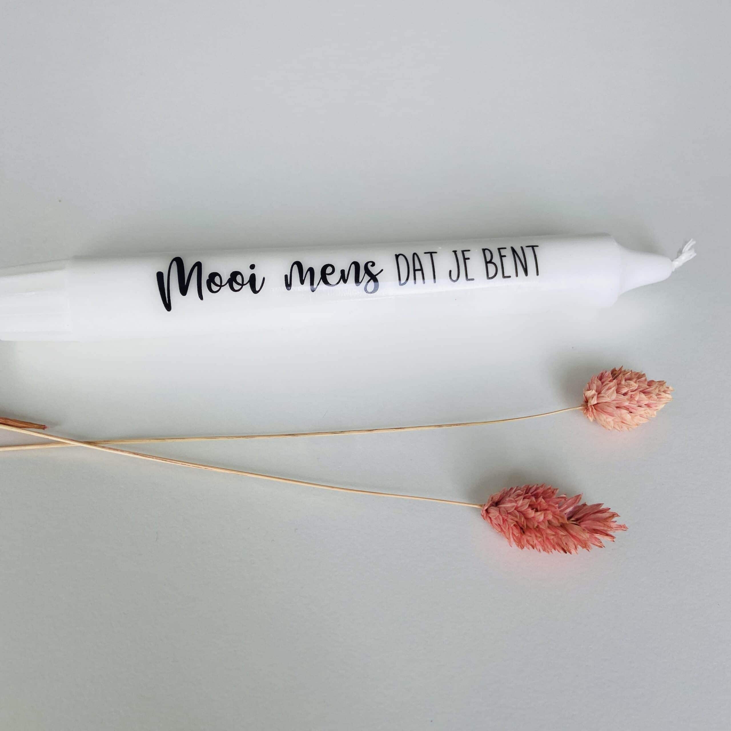 Diner kaars Mooi mens dat je bent - liefsvanlauren.nl